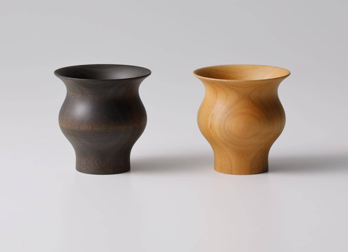 FORM: Set of 5 Hand-Turned Wooden Sake Cups - Natural – spoon & tamago